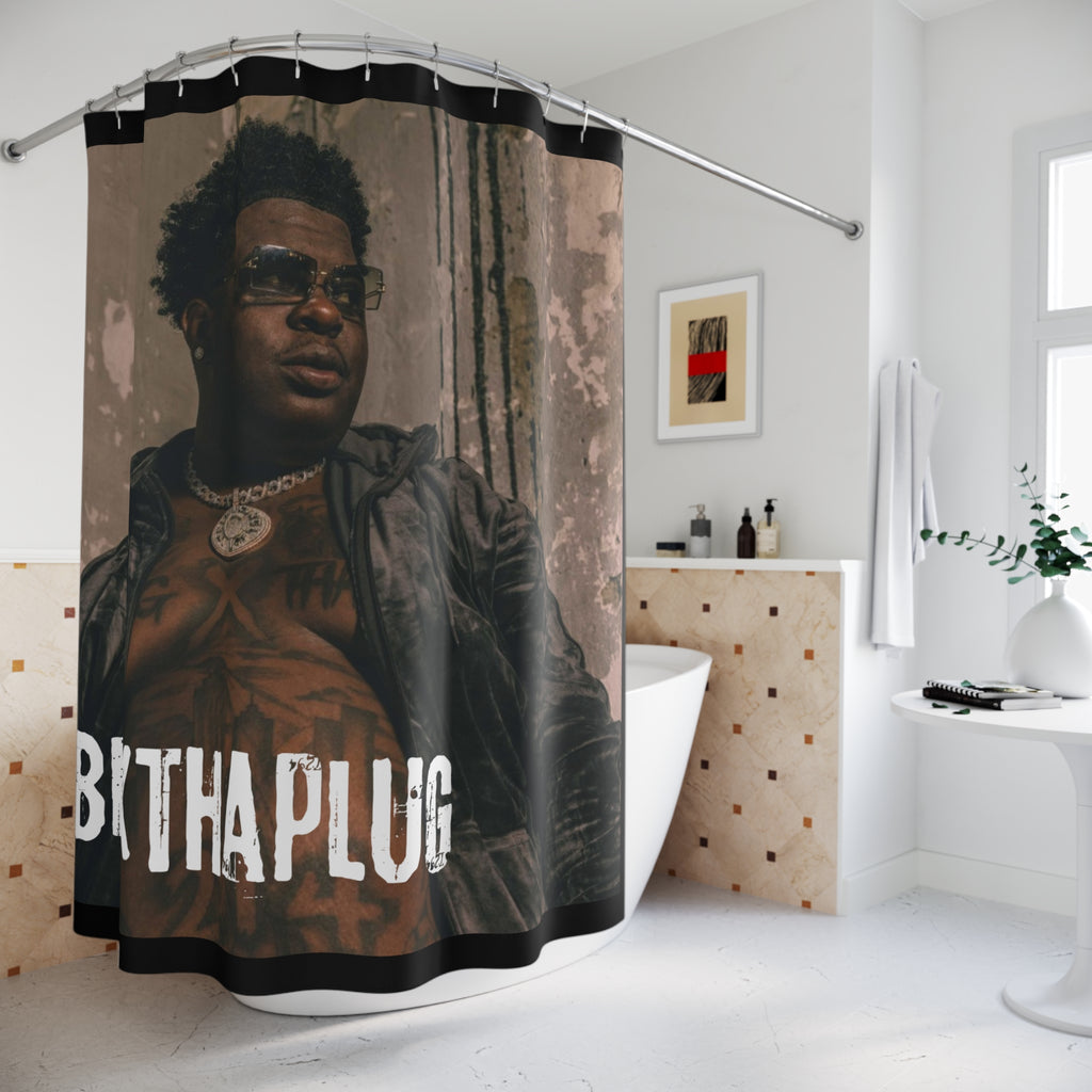 'BIGXTHAPLUG' portrait shower curtain Graphic Bathroom Decor – Ryme ...
